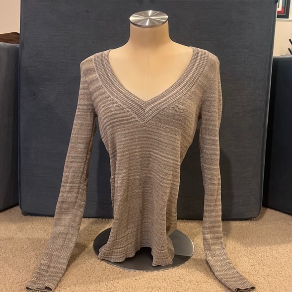 Express | Sweaters | Express Sparkly V Shape Long Sleeve | Poshmark